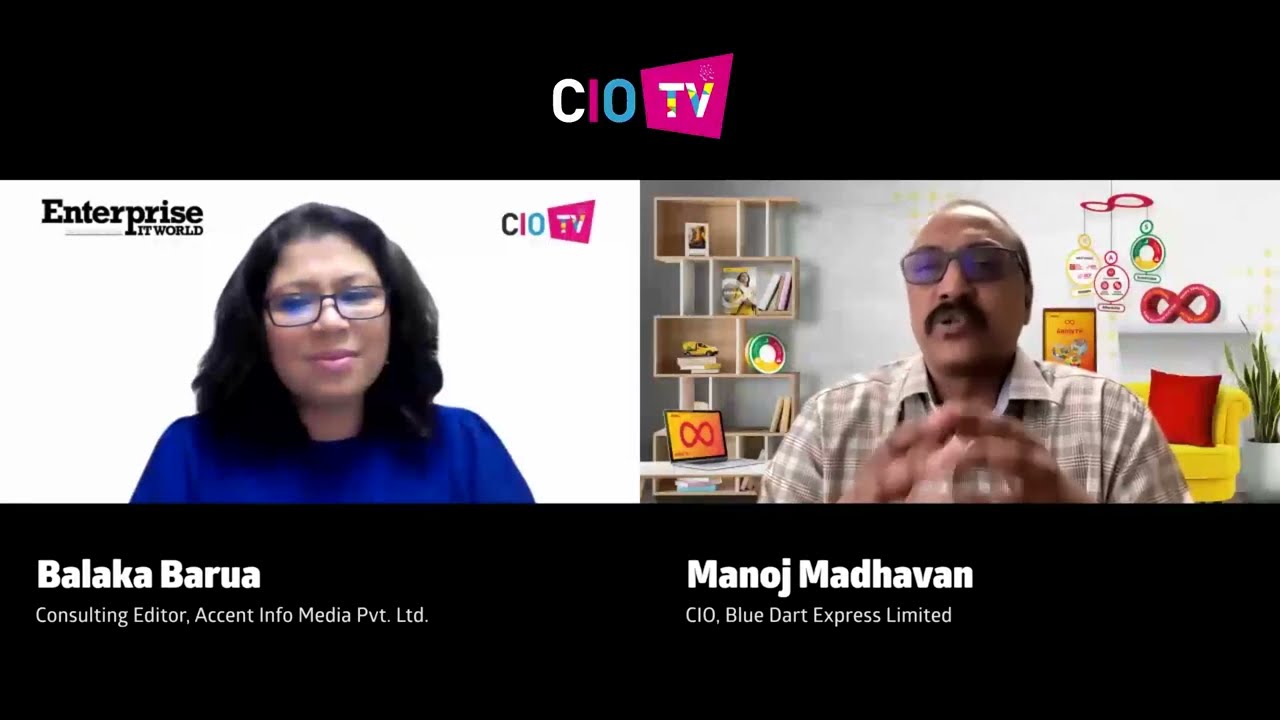 Manoj Madhavan, CIO, Blue Dart Express Limited speaking to Enterprise ...