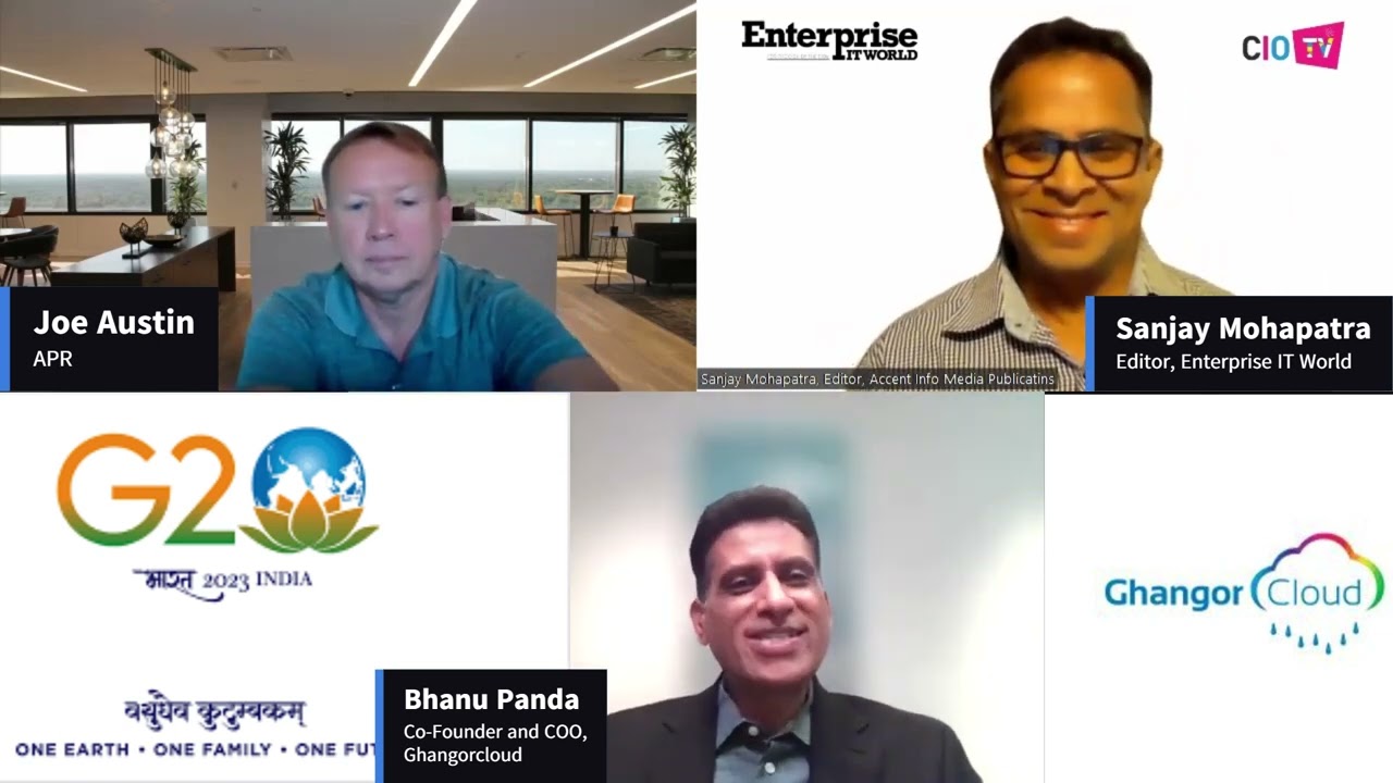 Bhanu Panda, Co-Founder and COO, Ghangorcloud speaking to Sanjay...